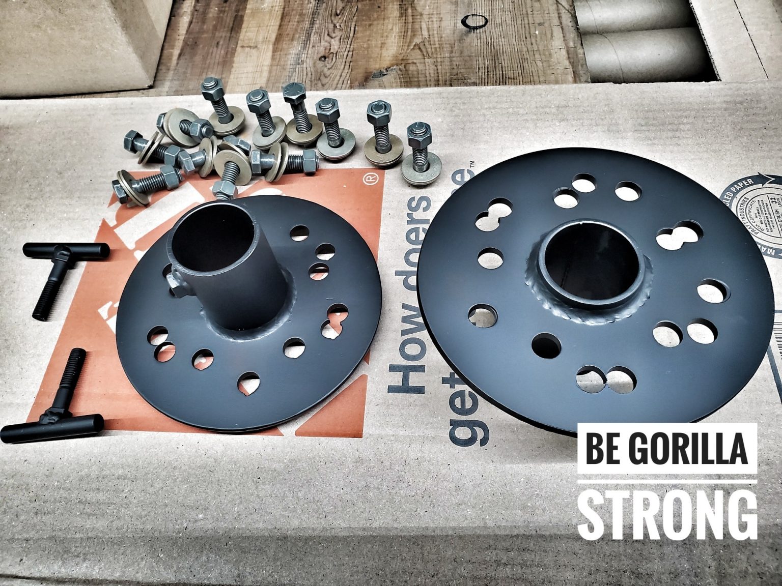 Universal Olympic Bar Wheel adapters. – Gorilla Strength Equipment